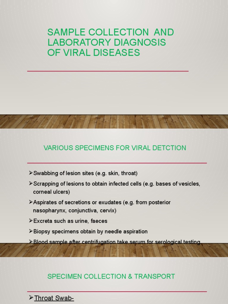 Viral Sample Collection & Lab Diagnosis | Download Free PDF | Virus | Elisa