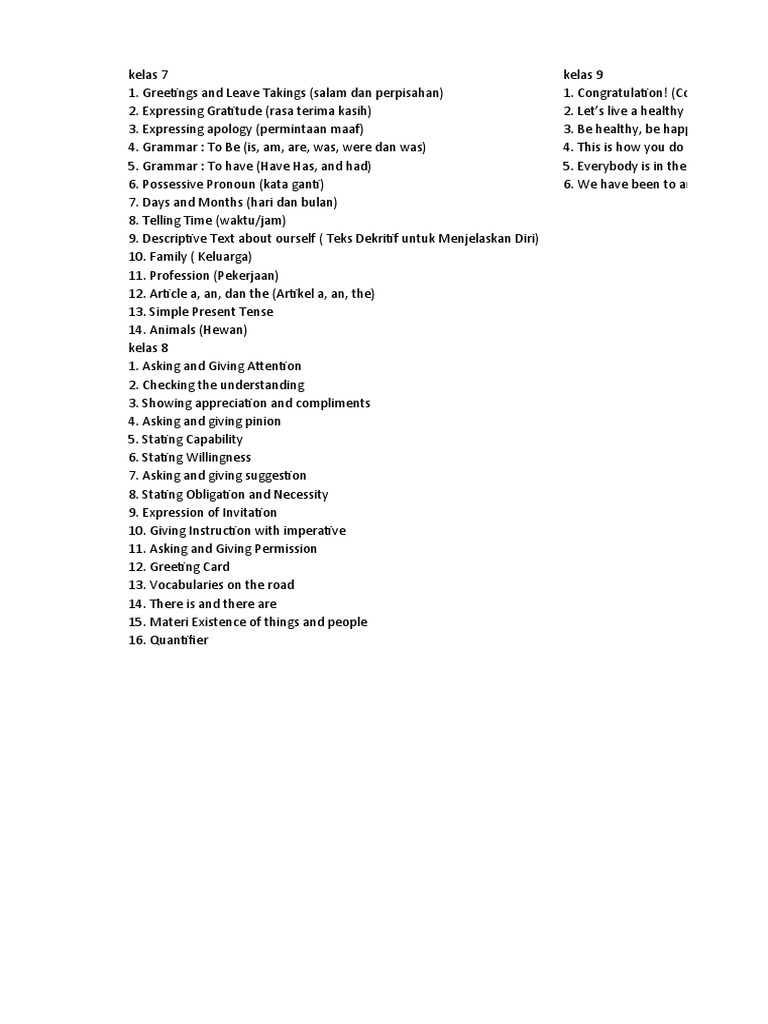 Materi Bhs Inggris RDM | PDF | Language Arts & Discipline