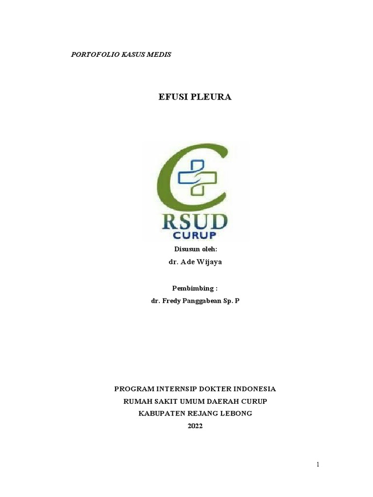 Efusi Pleura: Kasus Medis di RSUD Curup | PDF