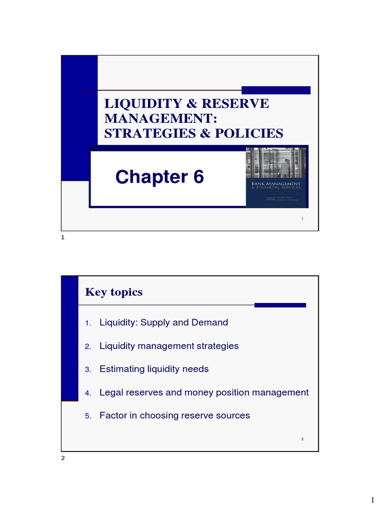 CHAP - 06 - Liquidity Reserve Management-Strategies Policies | PDF ...