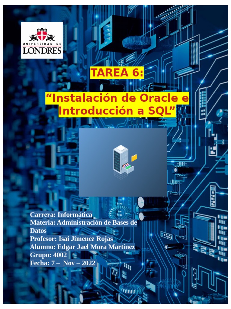 ABD_T6_Oracle | PDF | SQL | Bases de datos