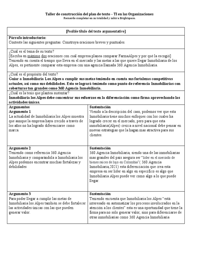 Plan de Texto | PDF