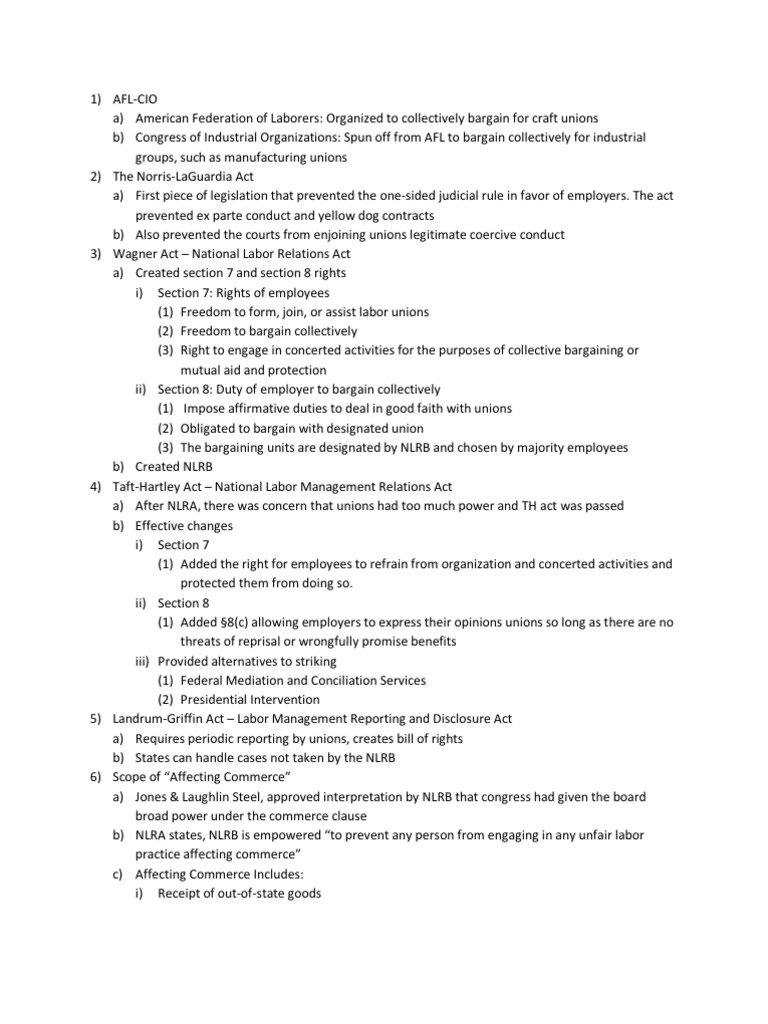 NLRA Section 8(d) Overview | PDF | National Labor Relations Act | Labor ...