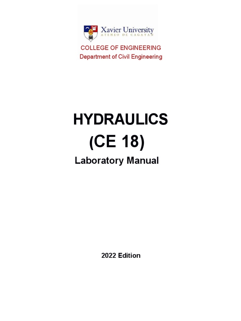 Civil Engineering Hydraulics Lab Manual | PDF | Density | Buoyancy