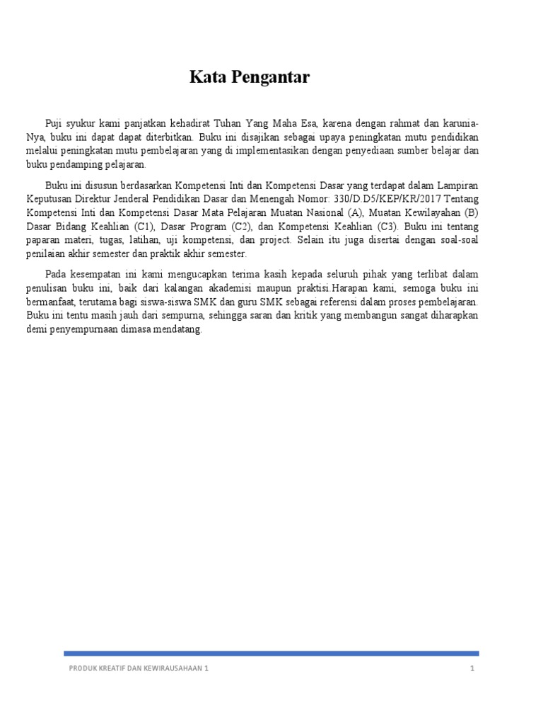 Tugas Produk Kreatif Dan Kewirausahaan 1 | PDF