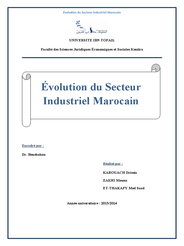 Évolution du Secteur Industriel Marocain | PDF | Maroc | Renault