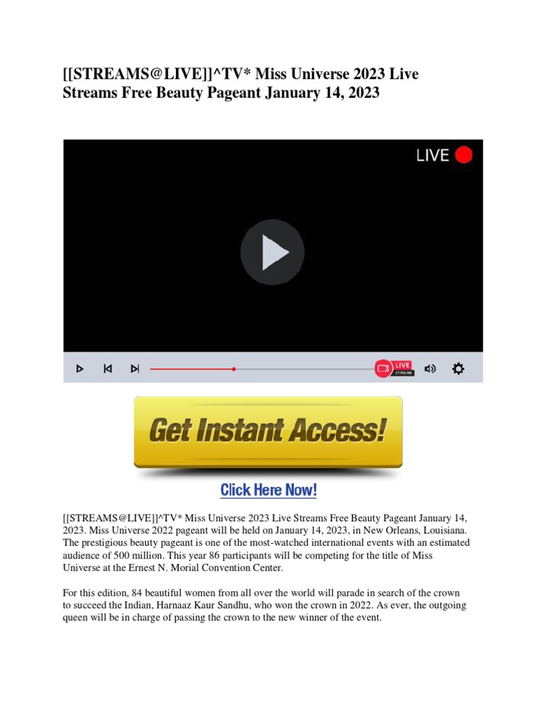Miss Universe 2023 Live Beauty Pageant 16 | PDF | Entertainment Events