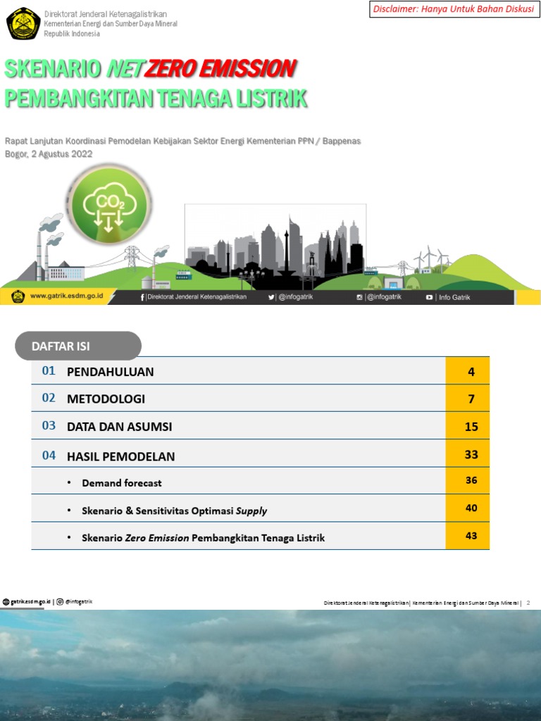 NZE Pembangkit Ditjen Gatrik KESDM | PDF