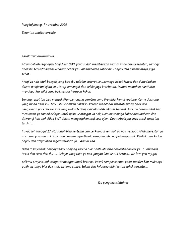 Surat Cinta Ibu | PDF