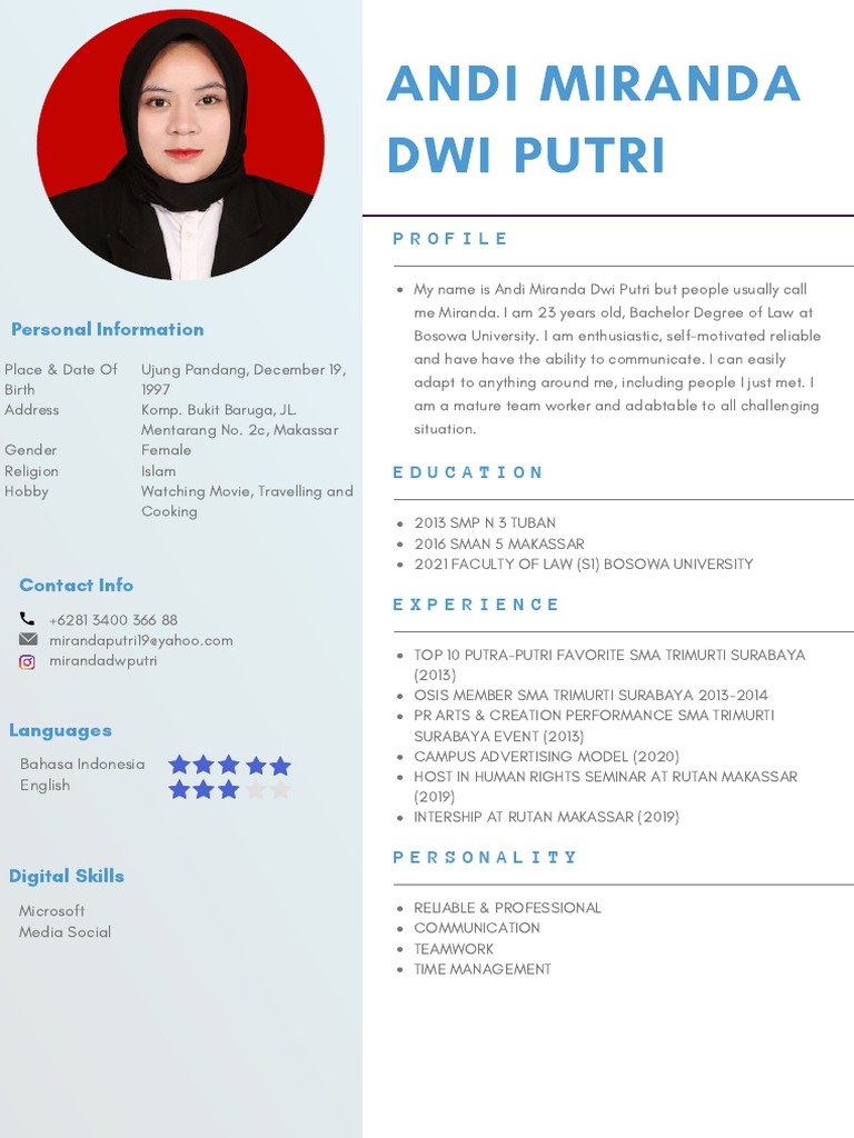 Profile of Andi Miranda Dwi Putri | PDF | Human Communication ...