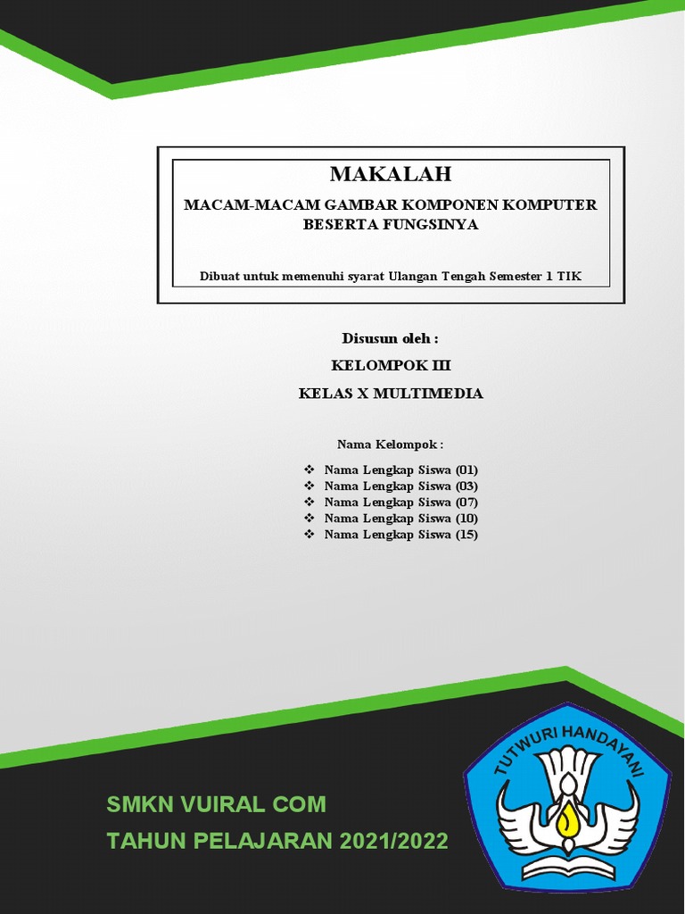 Contoh Cover Makalah Word Yang Menarik 1 | PDF