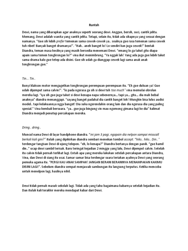 Runtah | PDF | Agama & Spiritualitas | Fiksi Misteri, Thriller, & Kejahatan