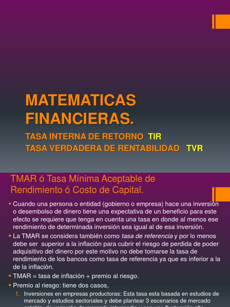 Ing-Eco 16 | PDF | Tasa interna de retorno | Inflación