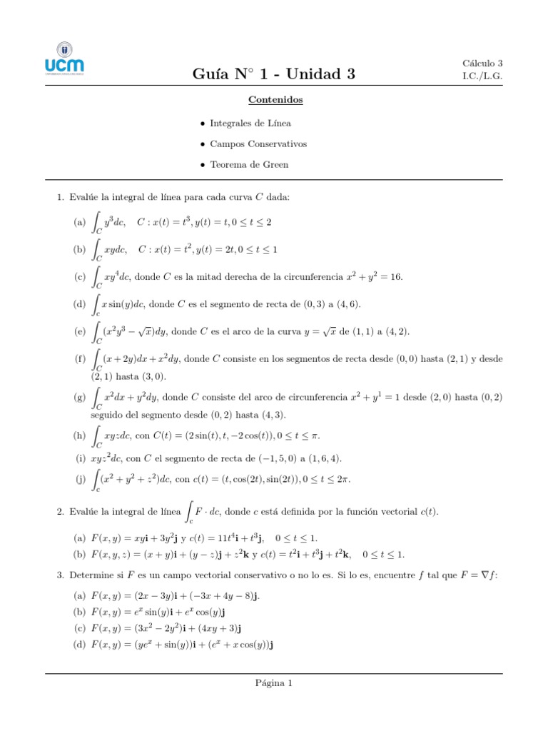 Guia Calculo 3 | PDF | Integral | Triángulo
