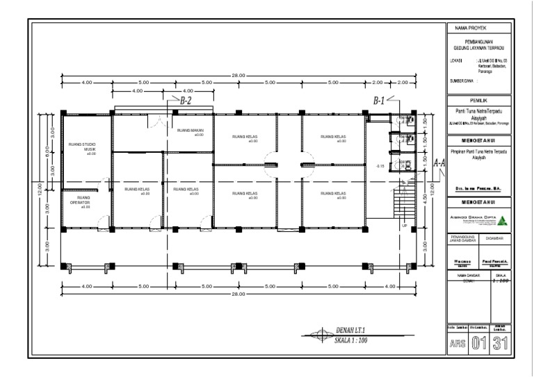 Denah Gedung Layanan Terpadu Tuna Netra | PDF