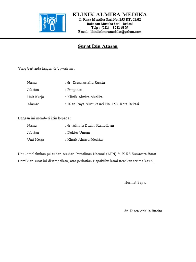 Surat Izin Atasan | PDF