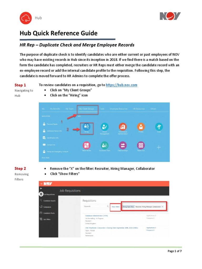 HR Rep - Duplicate Check and Merge Employee Records | PDF | Recruitment ...