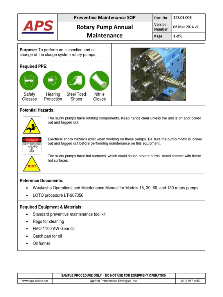 Rotary Pump Maintenance Guide | PDF | Pump | Bearing (Mechanical)
