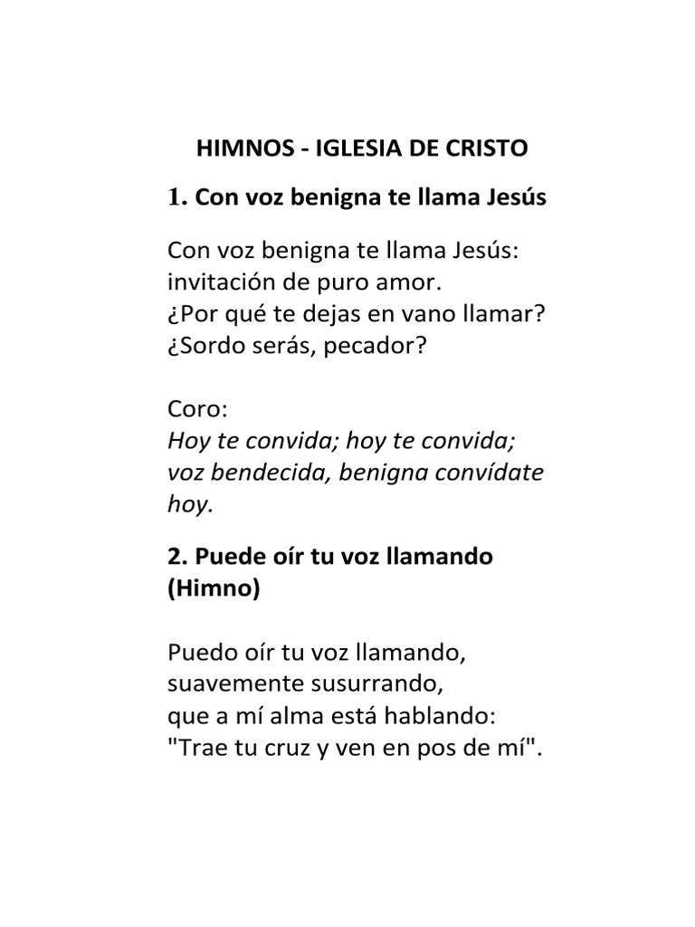 Himnos Iglesia De Cristo Pdf Cristo Título Jesús