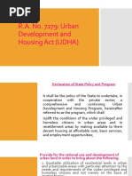 RA 7279 Urban Development and Housing Act (UDHA) of 1992 | PDF ...
