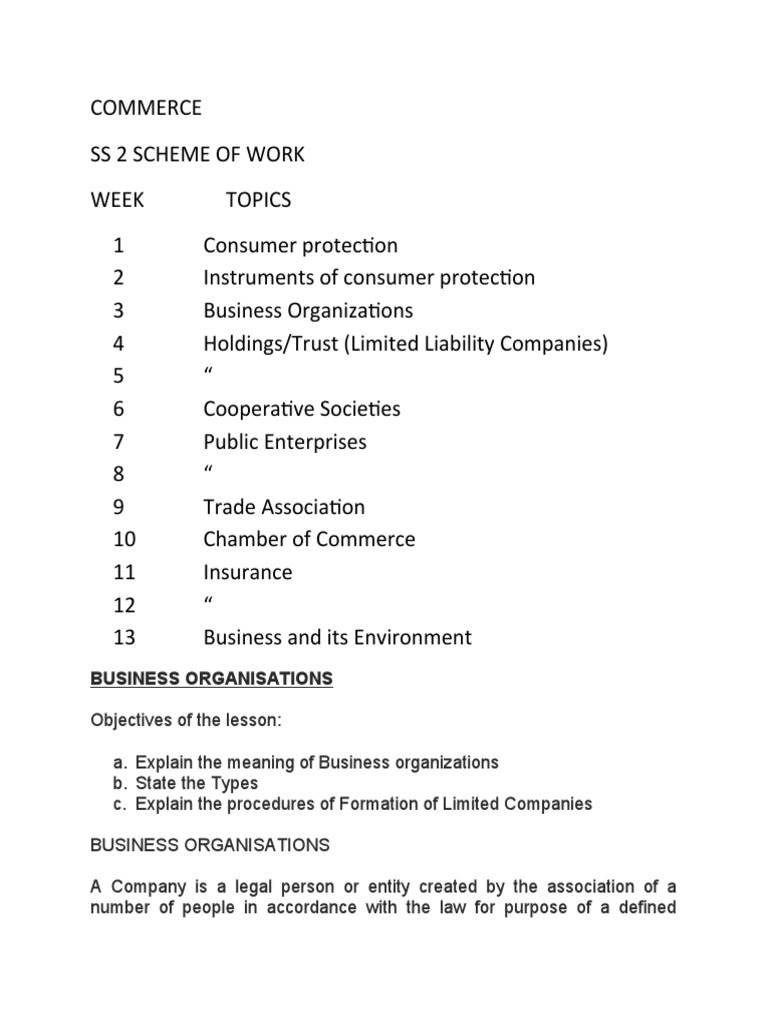 SS2 Second Term Notes | PDF