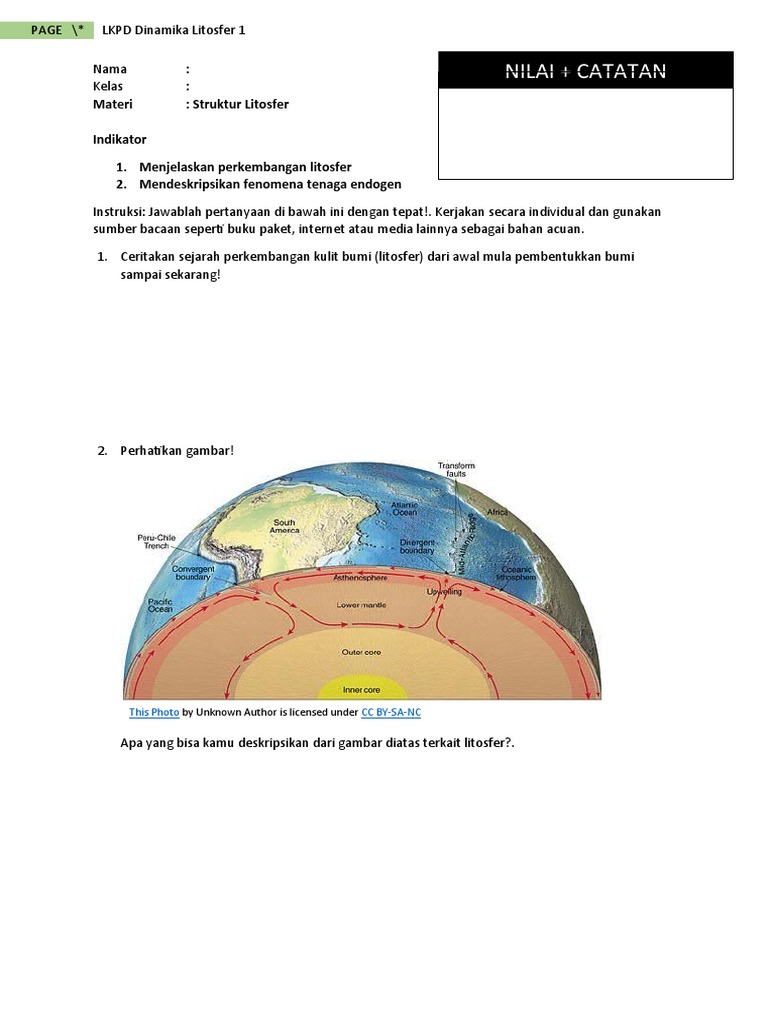 LKS Litosfer 1 | PDF | Sains & Matematika