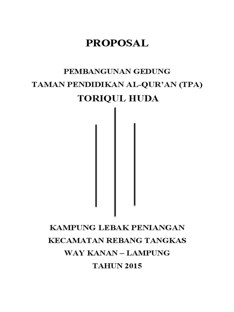 Proposal Taman Pendidikan Al-Qur'an Tpa | PDF