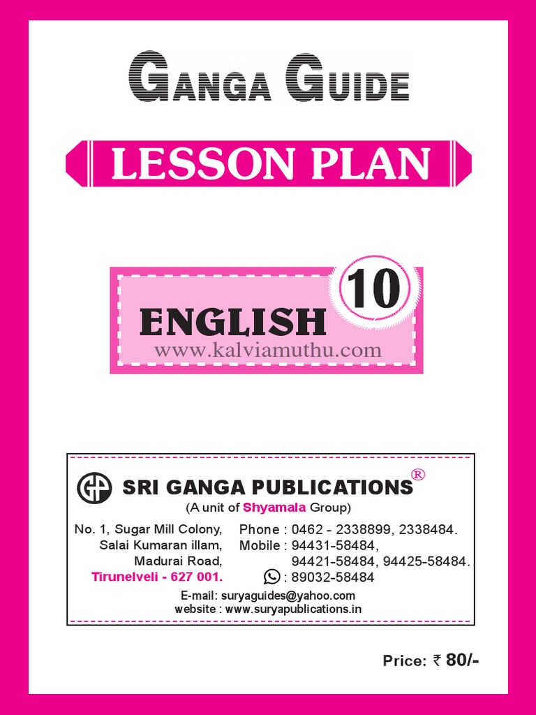 10th English Lesson Plan | PDF | Reading Comprehension | Lesson Plan