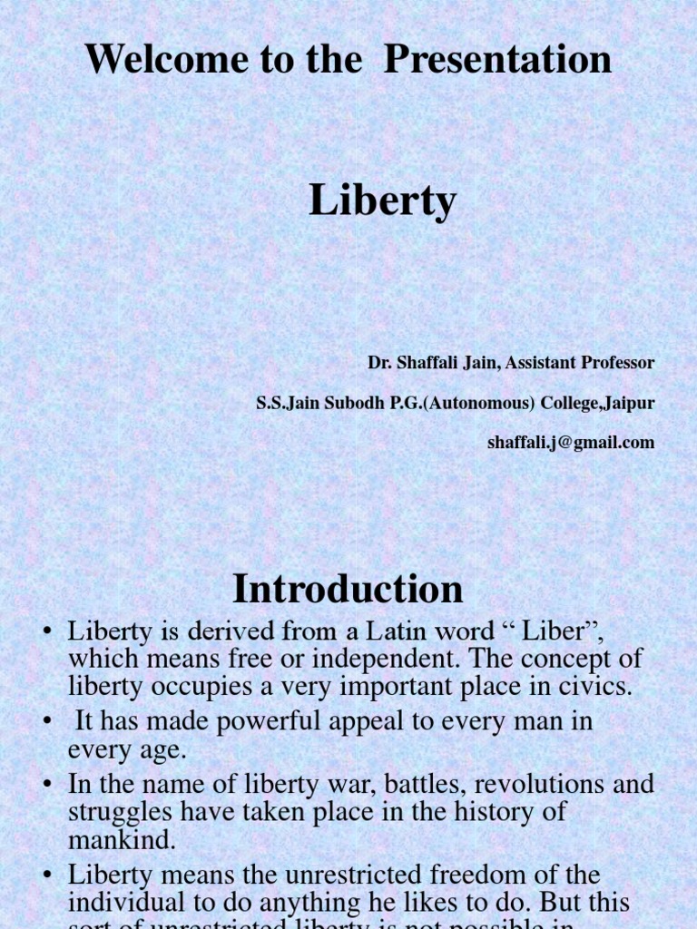 Liberty | PDF | Liberty | Free Will