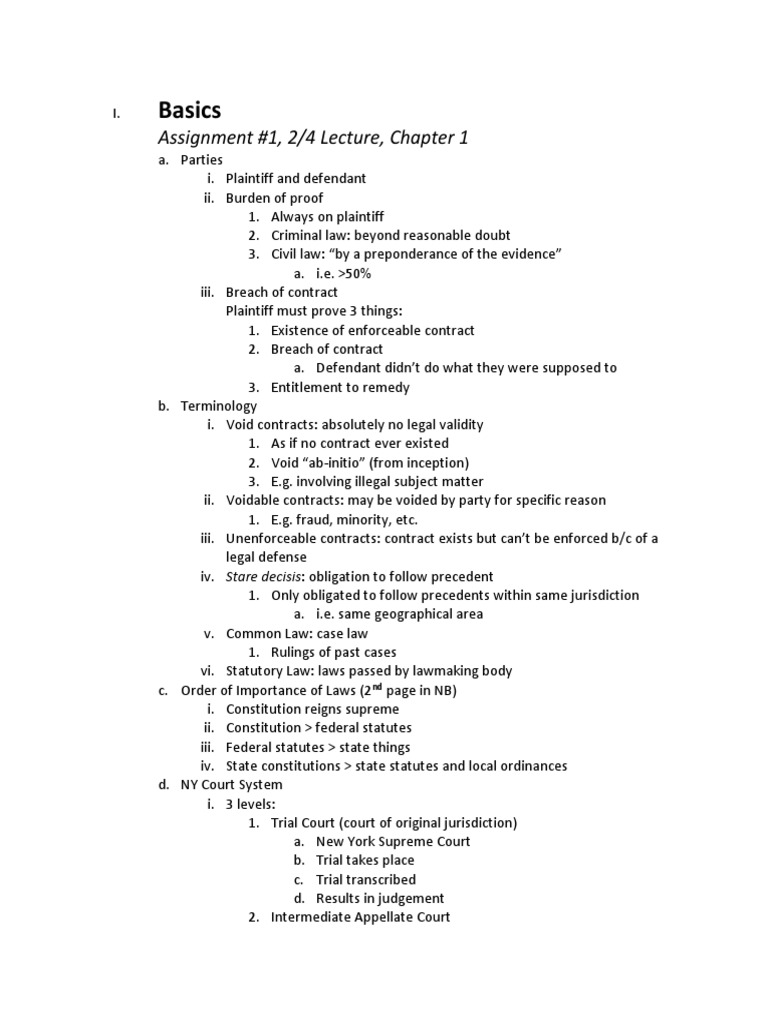 LAW 1101 Midterm Outline | PDF | Arbitration | Legal Remedy