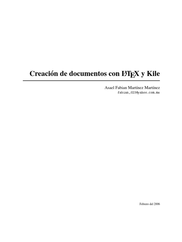 Curso de LaTeX, Kile | PDF | Te X | Color