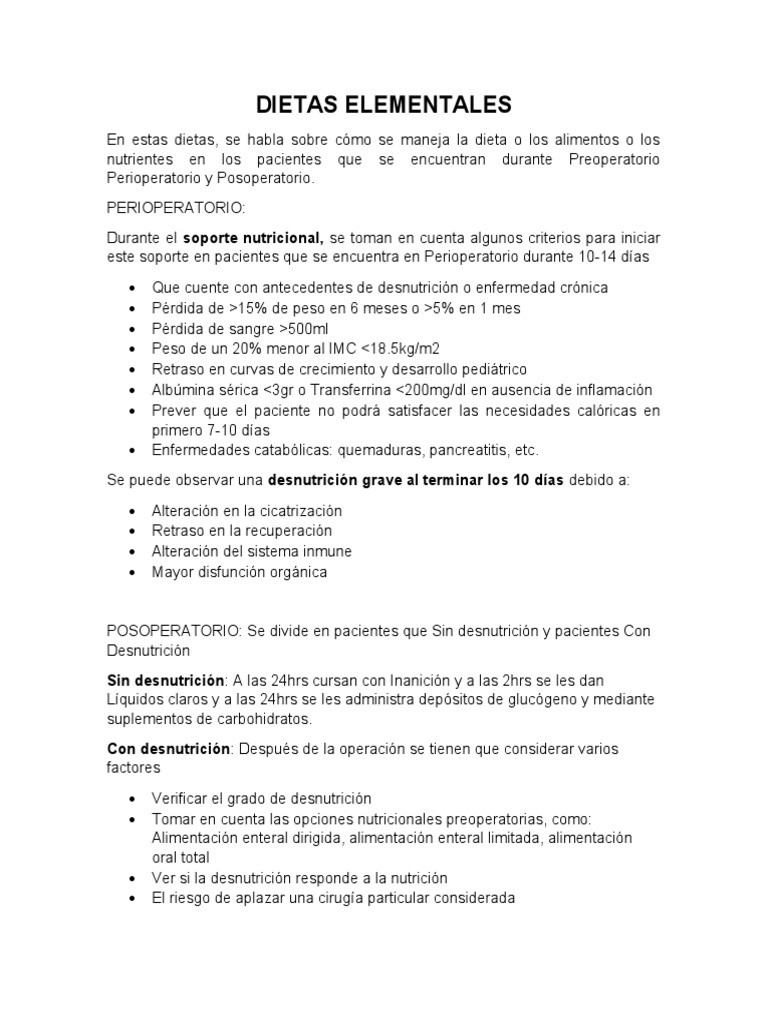Dietas Elementales | PDF