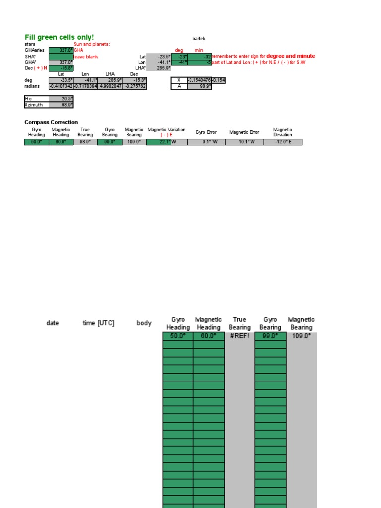 Compass Correction | PDF | Compass | Physical Sciences