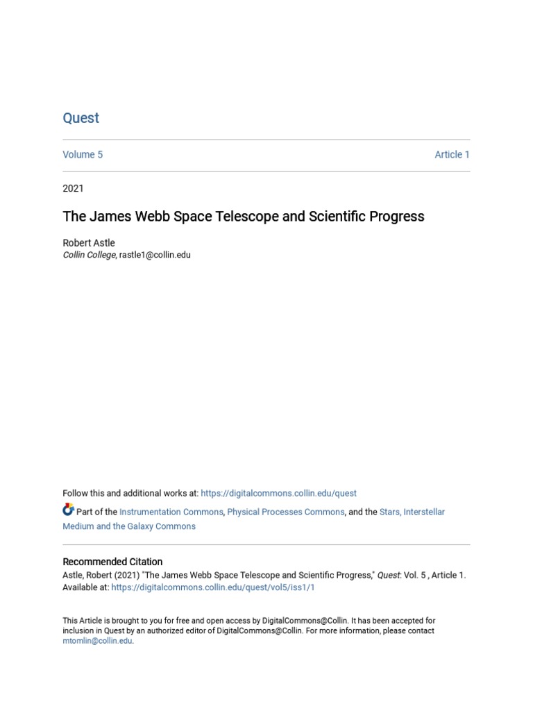 Physics Majors Explore JWST | PDF | Galaxy | Hubble Space Telescope
