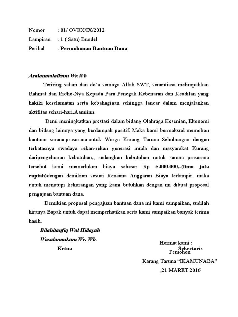 Proposal Pengajuan Dana | PDF