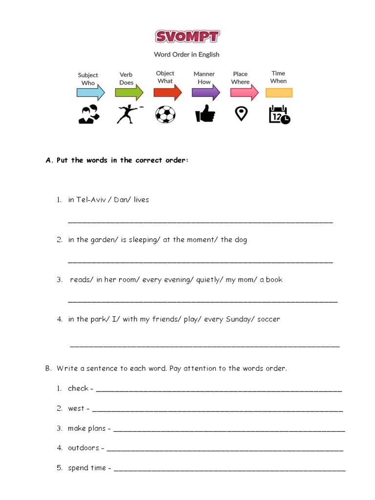 Svompt Worksheet | PDF