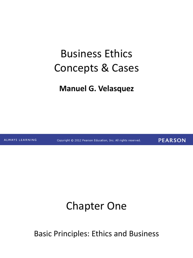Velasquez C1 | PDF | Morality | Business Ethics