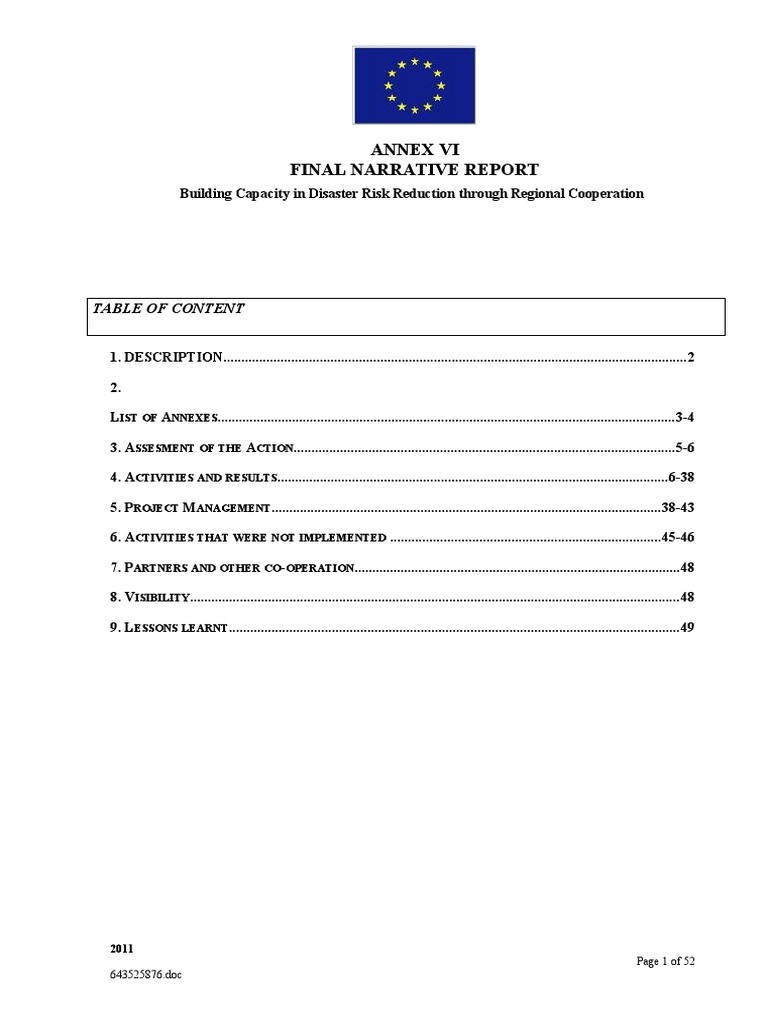 Sample Narrative Report | PDF | Disaster Risk Reduction | Emergency ...