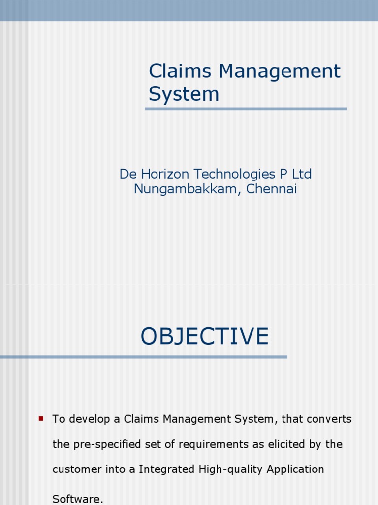 Claims Management System | PDF | Databases | Software Development