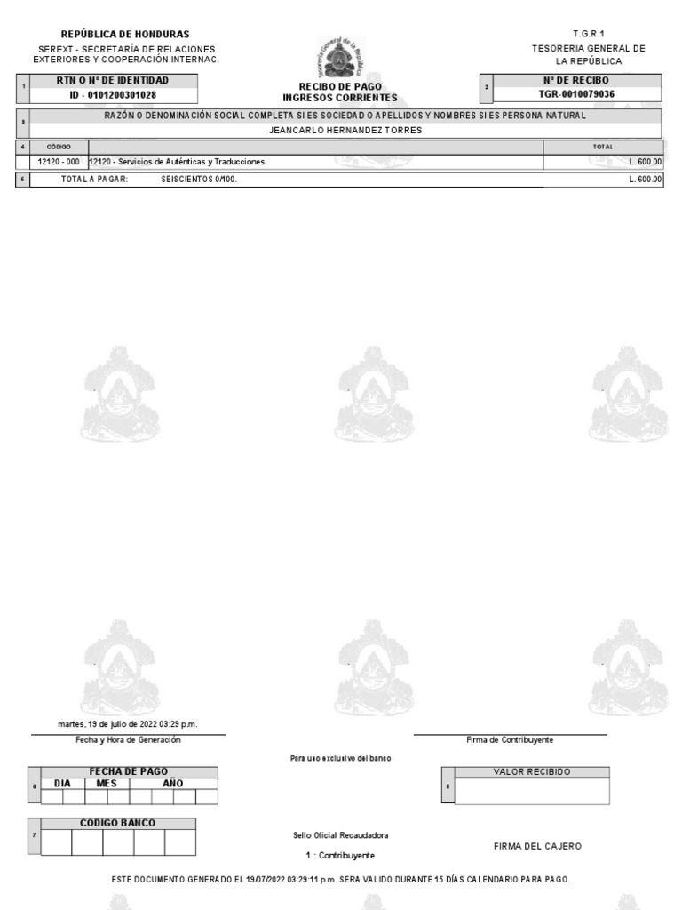 Recibo TGR-10079036 | PDF