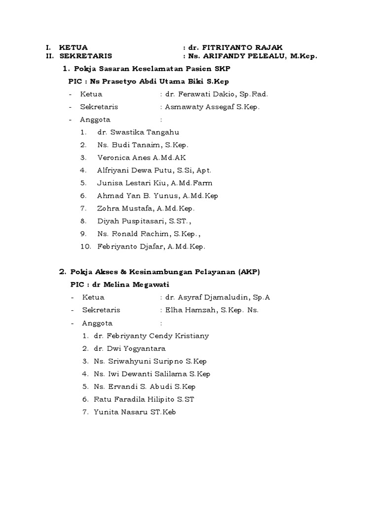SK Revisi Pokja | PDF | Kesehatan Holistik