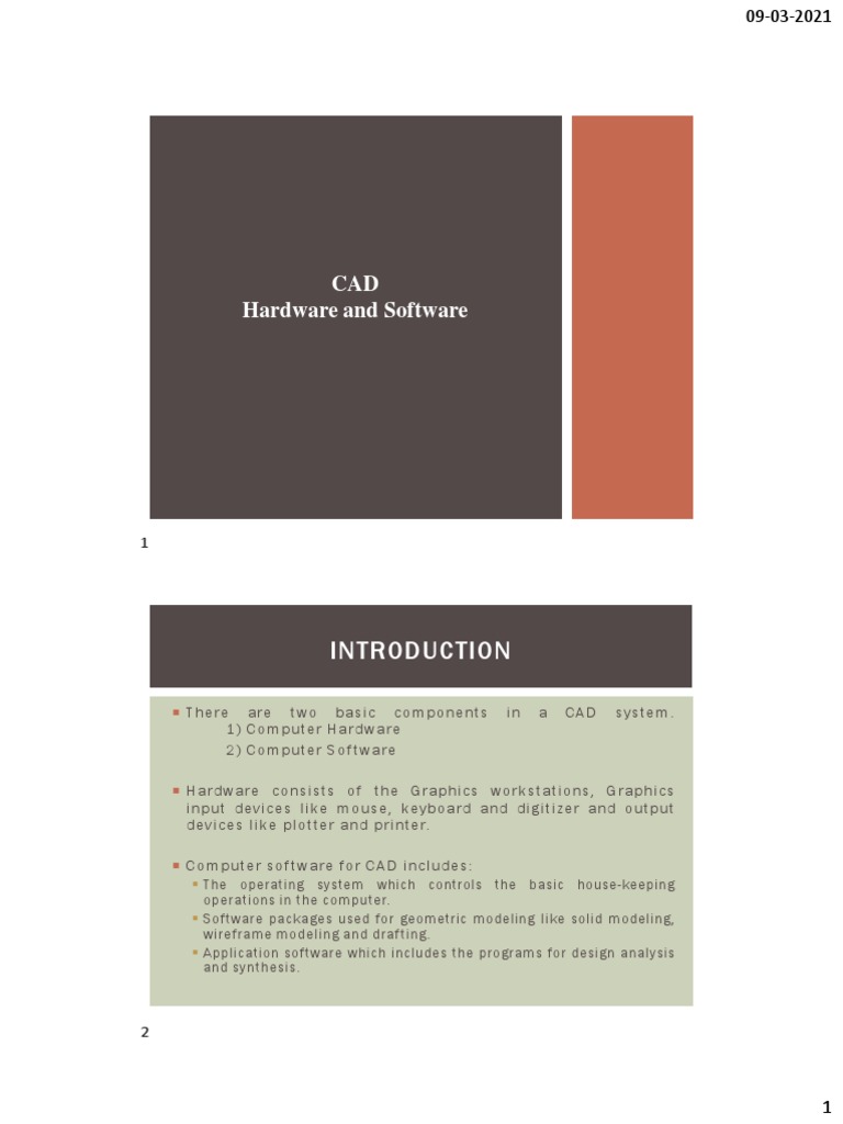 CAD - Hardware and Software | PDF | Computers