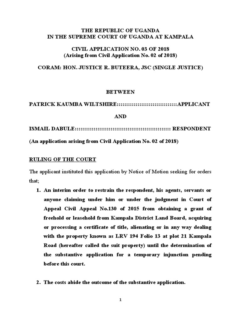 Case On INTERIM ORDER | PDF | Lawsuit | Injunction