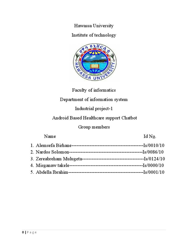 Hawassa University Healthcare Chatbot Project | PDF | Software Testing ...