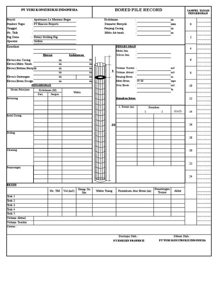 Borepile Record | PDF