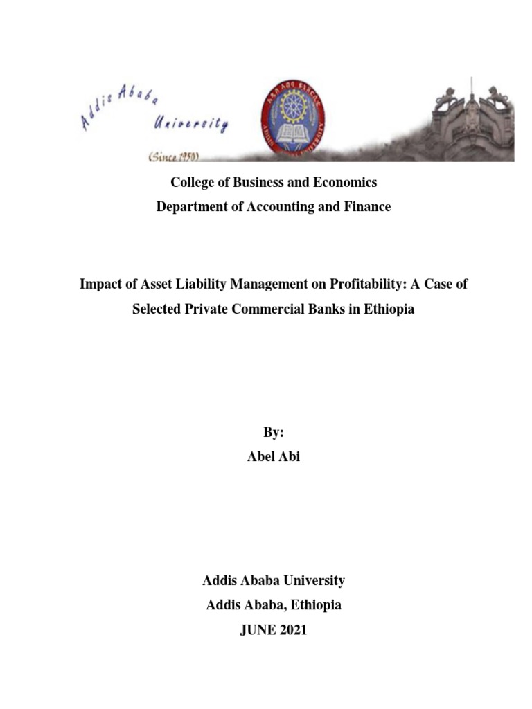 Abel Abi Work | PDF | Banks | Risk