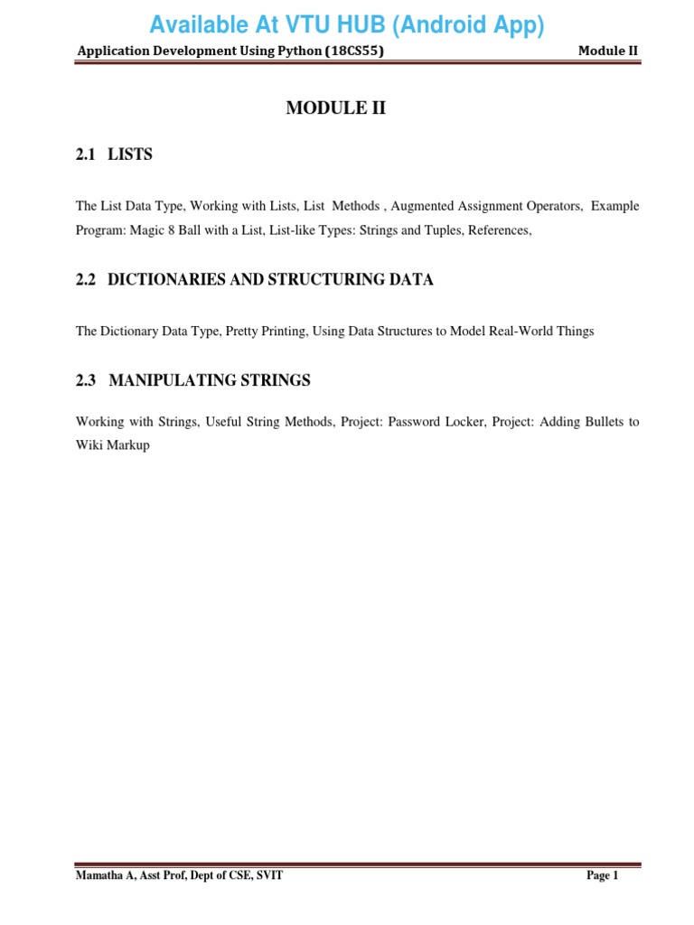 Adp Module 2 Pdf String Computer Science Python Programming Language