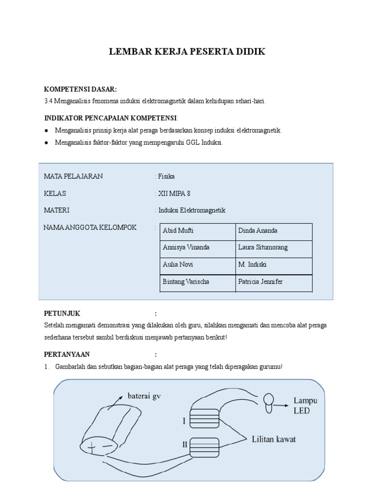 LKPD GGL Induksi Part Ii | PDF