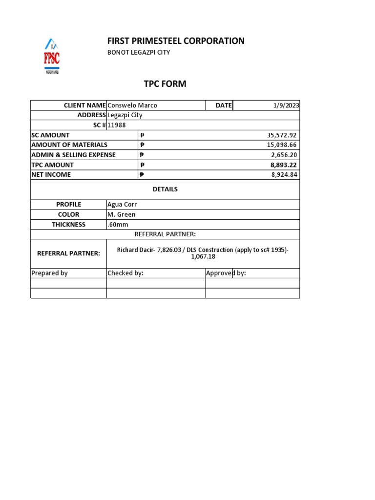 TPC Form 220 | PDF | Currency | Economies