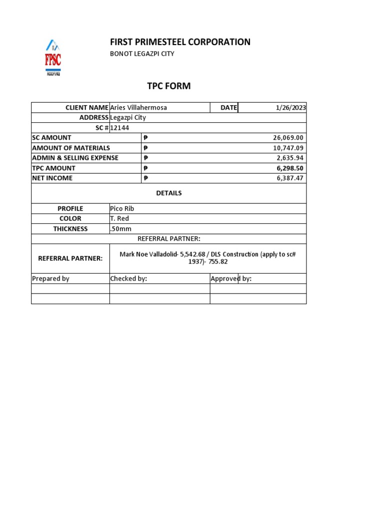 TPC Form 222 | PDF | Economies | Currency